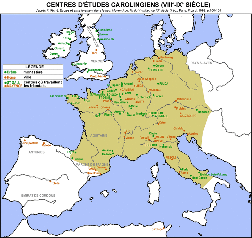 Objet lieuxgeographique EMPIRE CAROLINGIEN